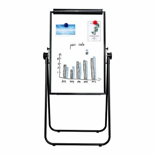 Флипчарт Deli 7891B лак 60x90см на подставке белый/черный с аксессуарами