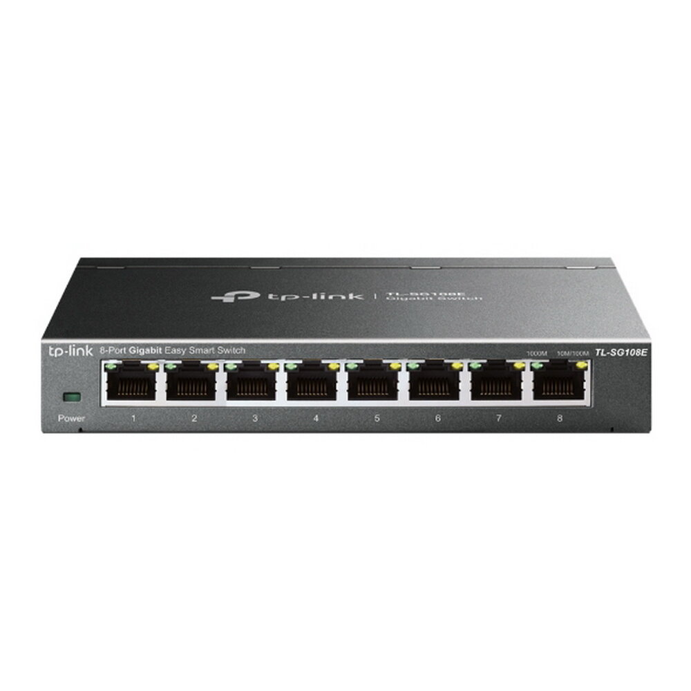 Коммутатор TP-LINK TL-SG108E 8-портовый гигабитный настольный Easy Smart коммутатор, 8 портов RJ45 10/100/100 VLAN на базе MTU/порта/тэга, QoS, IGMP Snooping {24} (021856) уц-3-6