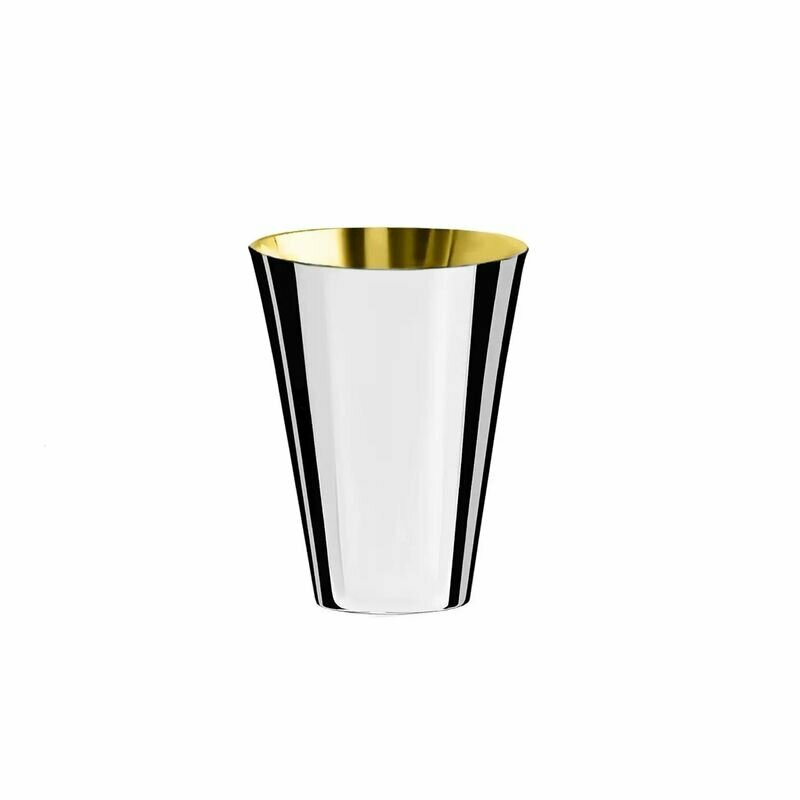 Кольчугинский мельхиор Стопка "Гладкая" медная посеребренная позолоченная (КМ673СТ02)