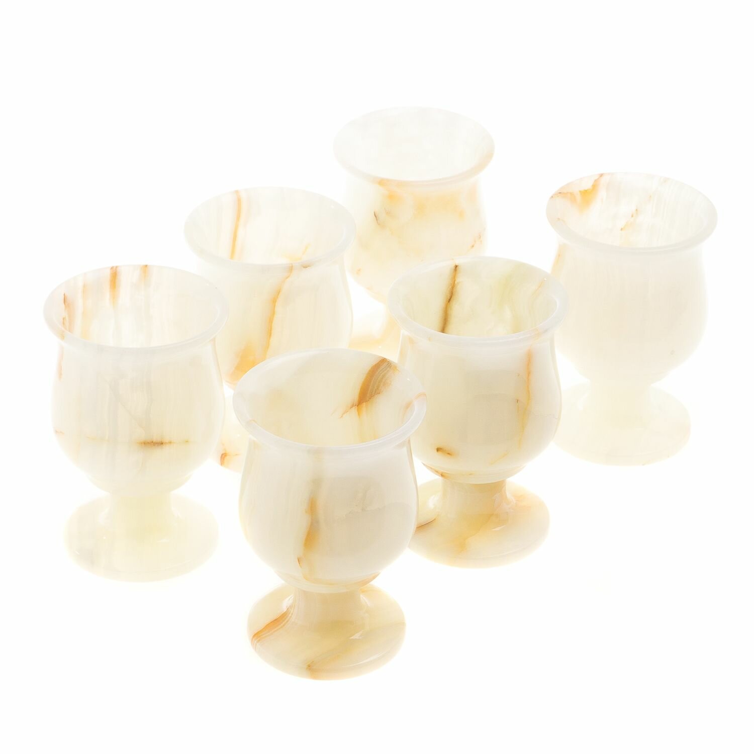 Набор рюмок из оникса в футляре 6 шт 6х9,5 см 100 мл (2,5х4) 124672