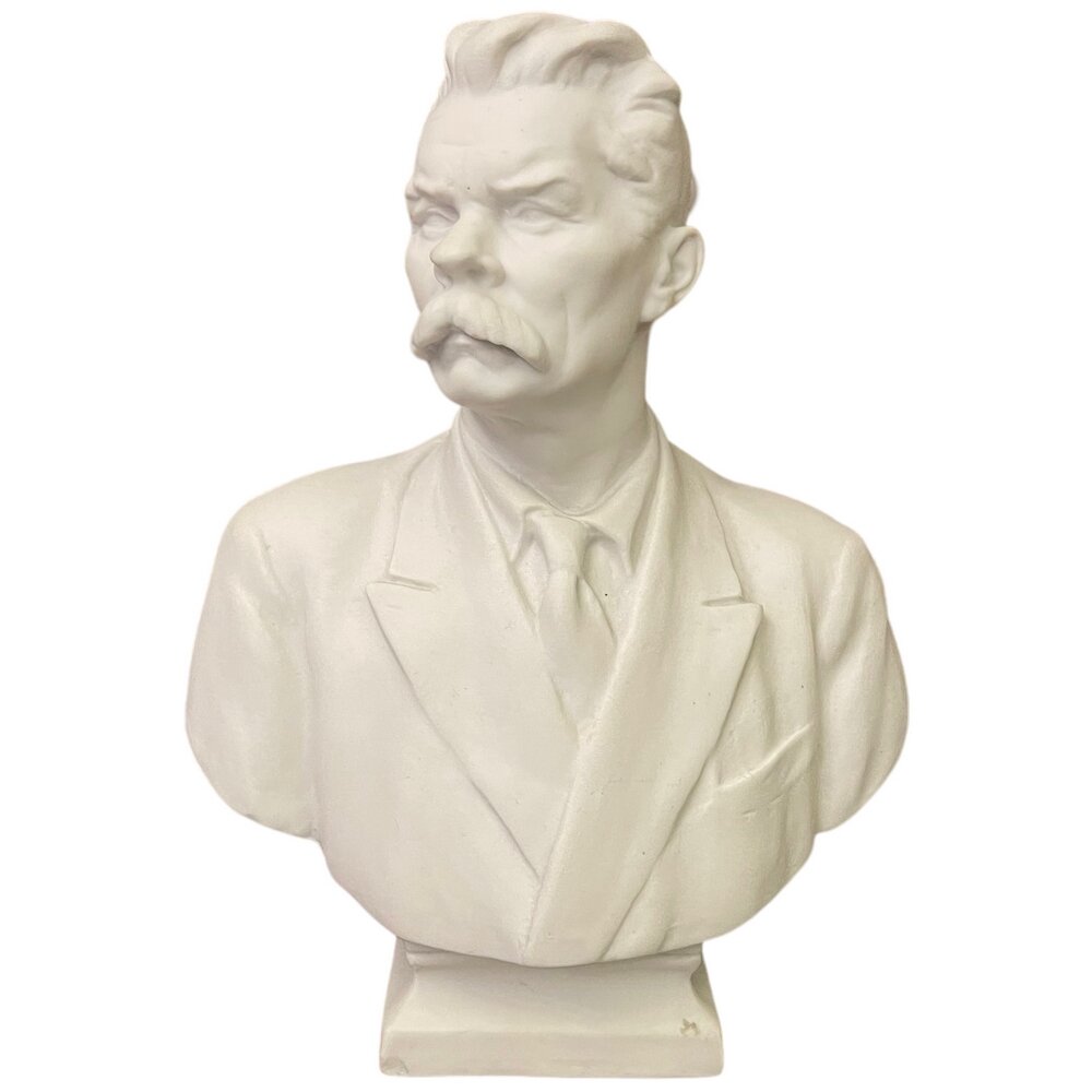Фарфоровый бюст "А. М. Горький" 1955-1957 гг. Скульптор Стамов В. Г. ЛФЗ, СССР