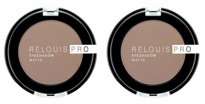 Relouis Тени для век тон 12 Warm Taupe Pro Eyeshadow Matte,2 шт
