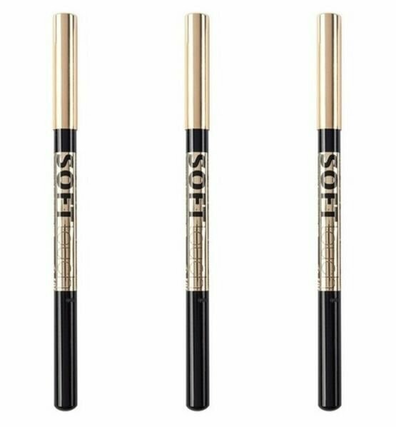 Charme Карандаш для век серии Soft Touch CH-P-E-201 Черный угольный,3 шт