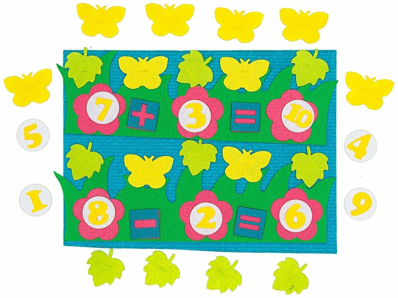 Сосчитай бабочек (фетр)