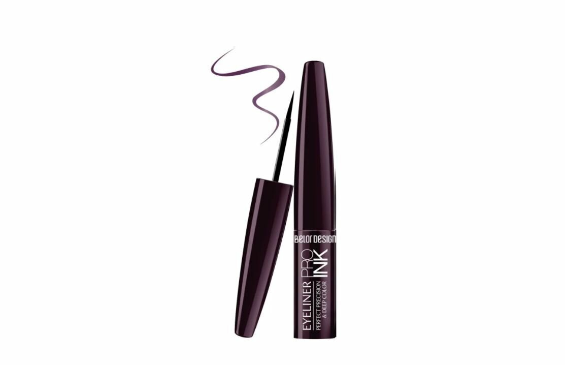 Belor Design Подводка для глаз "PRO INK", тон 004 баклажан