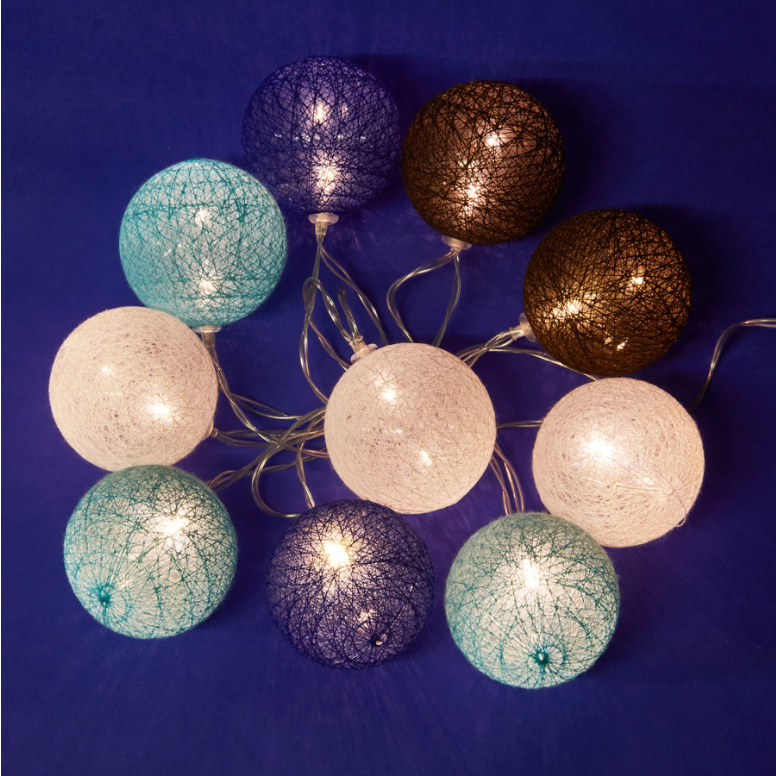 Гирлянда фигурная на батарейках клубки Белый теплый UL-00008420 ULD-S0135-010-STB-2AA WARM WHITE IP20 TANGLES-2 1.35м