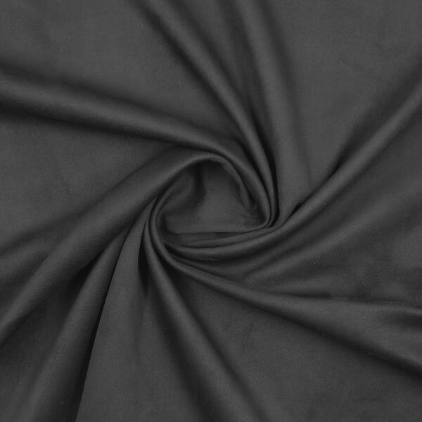 Ткань Ткани-100, замшевая, 100% полиэстер, ширина 1,4 м, длина 1 м, черная