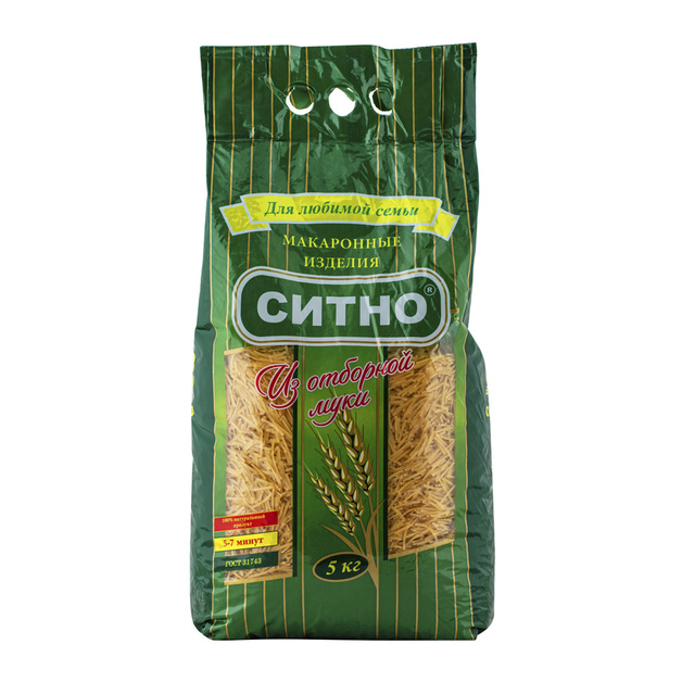 Макароны "ситно" Лапша 5 кг Высший Сорт