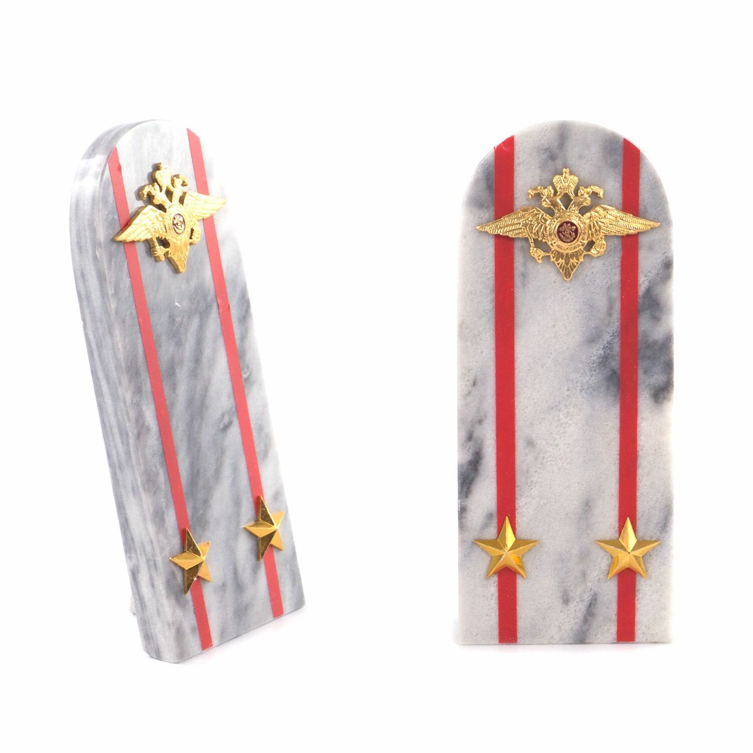 Сувенир "Погон Подполковник МВД" камень мрамор 116379