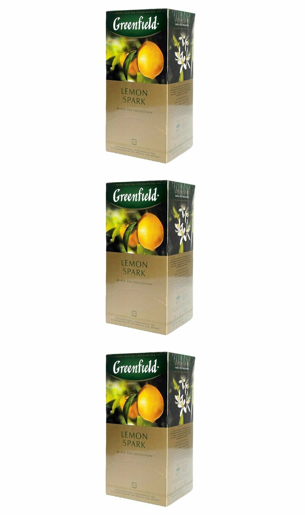 Greenfield Чай Lemon Spark черный 3 уп/