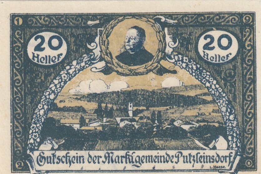 Австрия, Пётцляйнсдорф 20 геллеров 1920 г. (2)