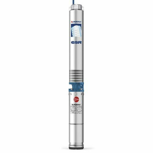 Насос скважинный Pedrollo 6SR12/18-PD - 9,2 кВт (3x380/415В, Qmax 330л/мин, Hmax 239м, кабель 4м)