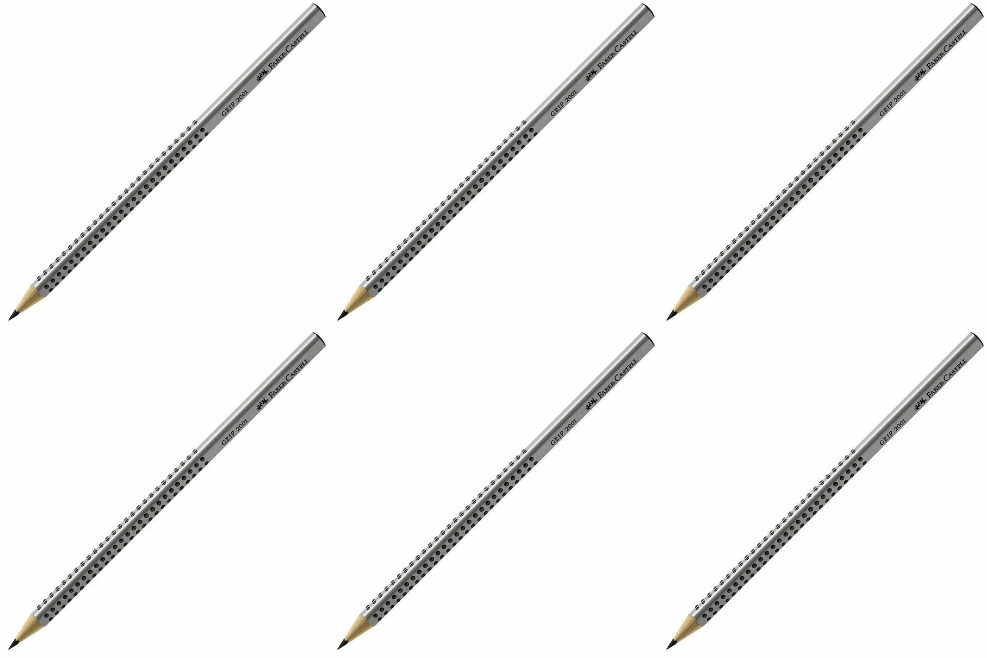 Faber-Castell Карандаш чернографитный GRIP НВ, без ластика, 6 шт