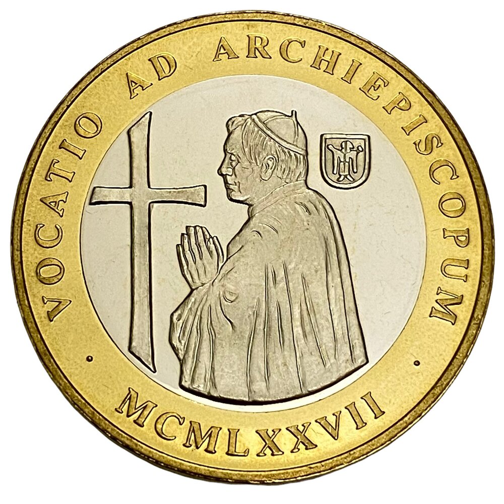 Ватикан, настольная медаль "Папа Бенедикт XVI. Призыв к архиепископу" 1977 г.