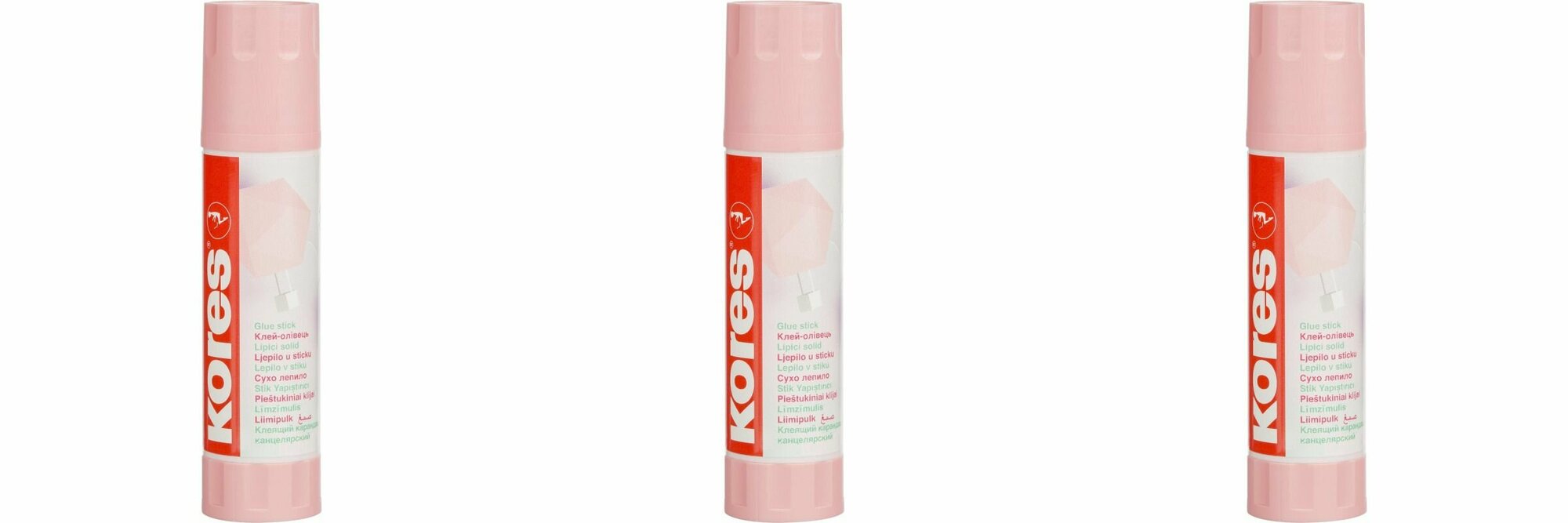 Kores Клей-карандаш Pastel 20 г, 3 шт