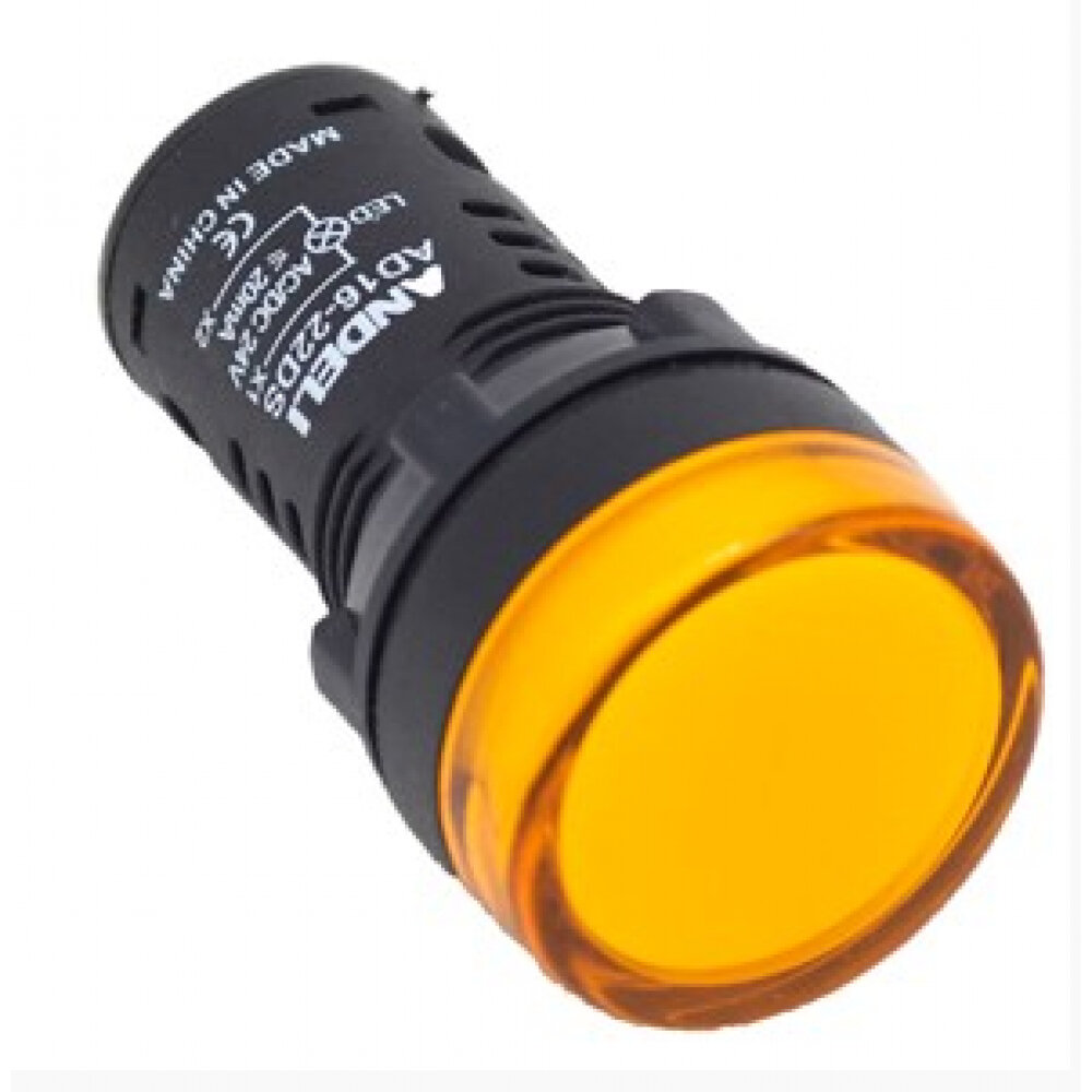 Лампа ANDELI AD16-22DS LED матрица d22мм желтый 220В AC ADL10-133