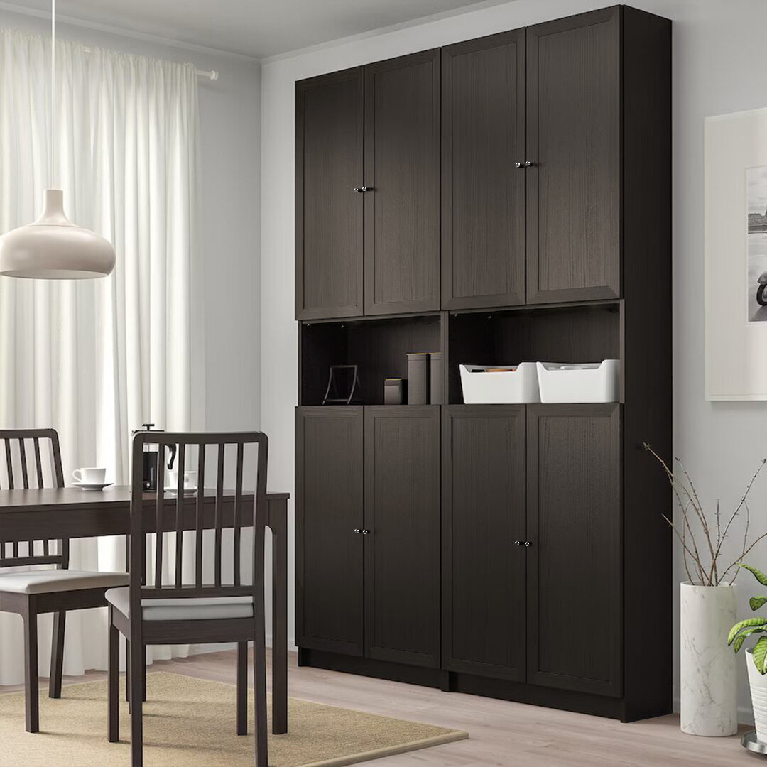 Шкаф Билли 16 FS венге дизайн IKEA