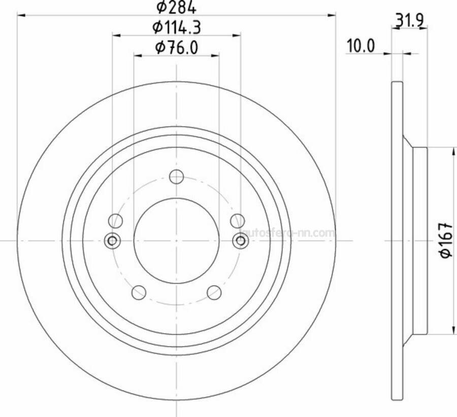 NISSHINBO ND6090K Диск тормозной | зад |