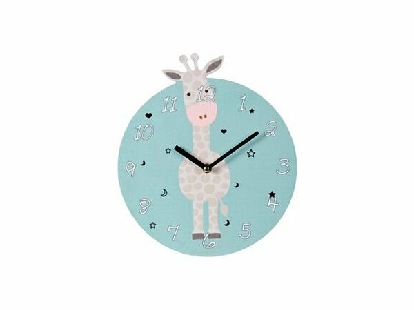Детские настенные часы весёлый зоопарк: жираф, MDF, 28 см, Koopman International Y36400600-3