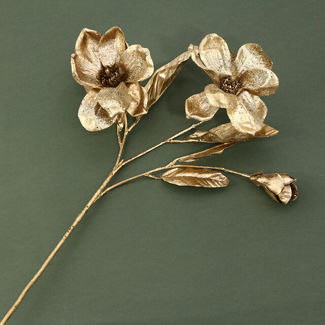 Искусственная ветка Gold Magnolias 60 см, Goodwill, AL73354