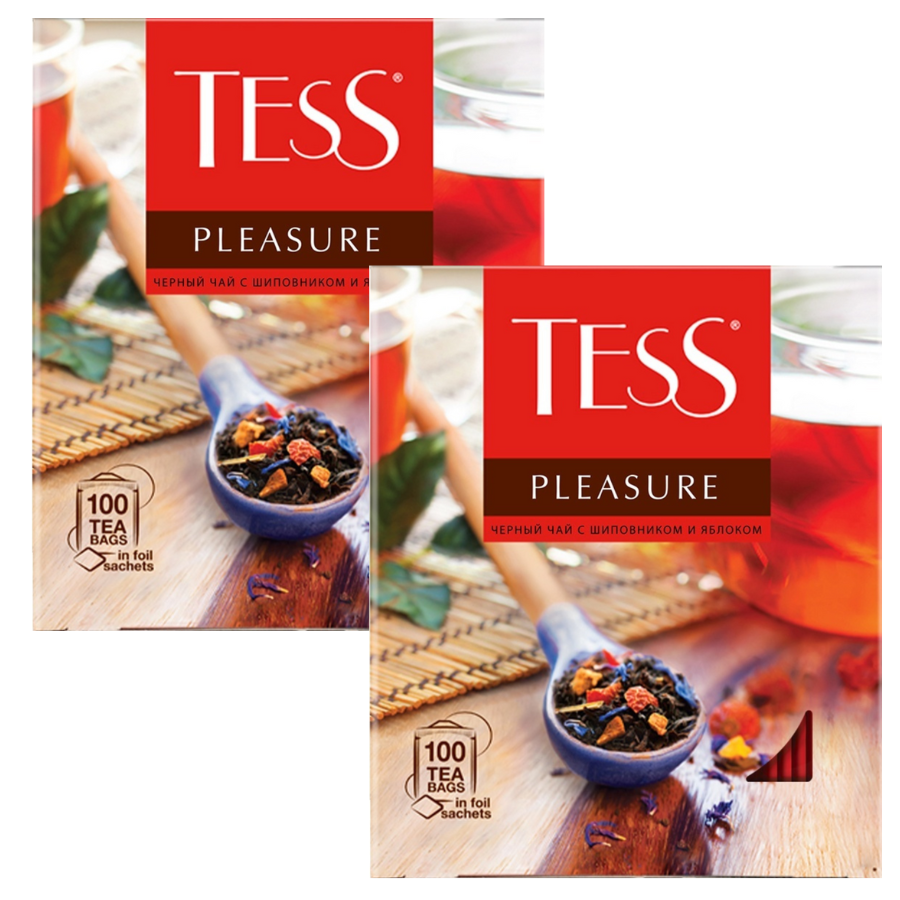 Чай черный Тесс Плежа 100 пакетиков 2 штуки