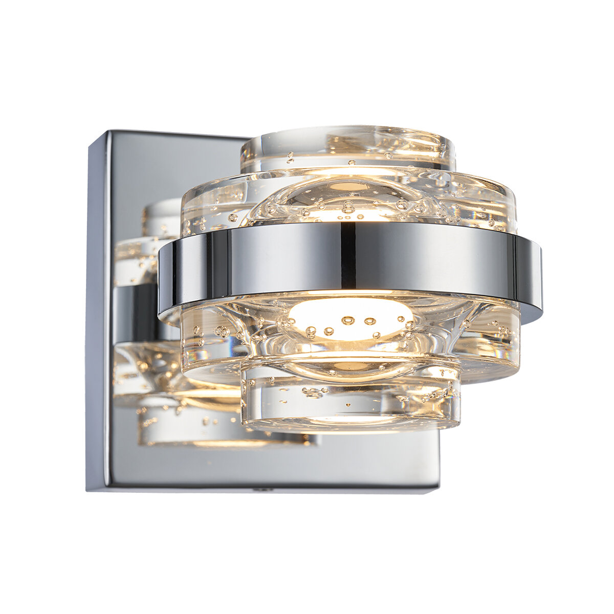 Настенный светильник Delight Collection Indiana MB22030002-1A chrome/clear, Прозрачный/Хром, LED, 1 x 5 Вт.