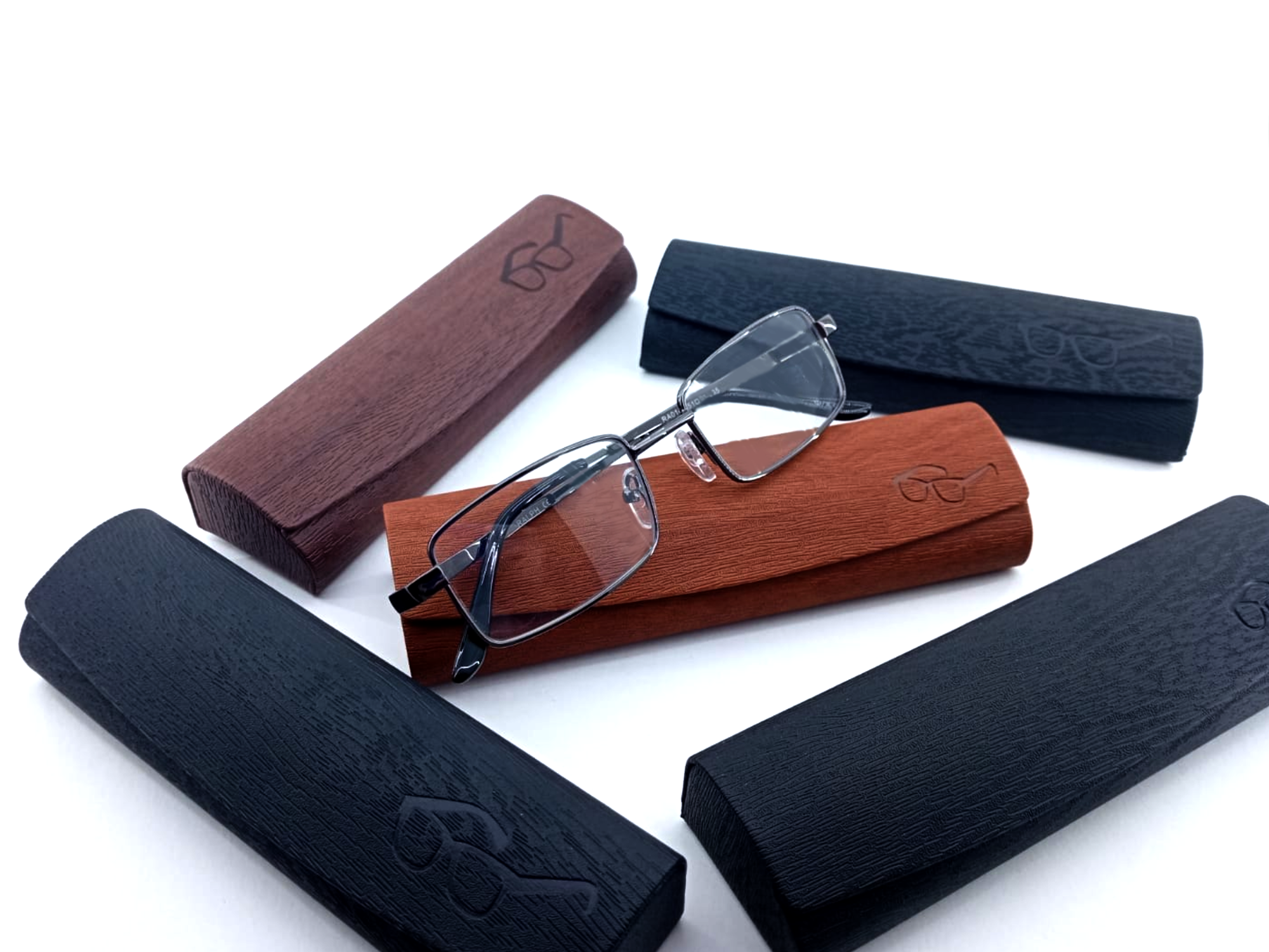 Готовые очки для зрения со стеклянными линзами-хамелеон и футляром с диоптриями +4.0