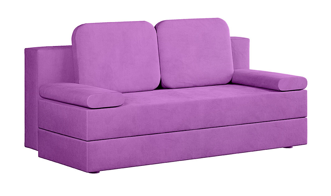 Диван раскладной еврокнижка Аура 3 в цвете фиолетовый (велутто 41)