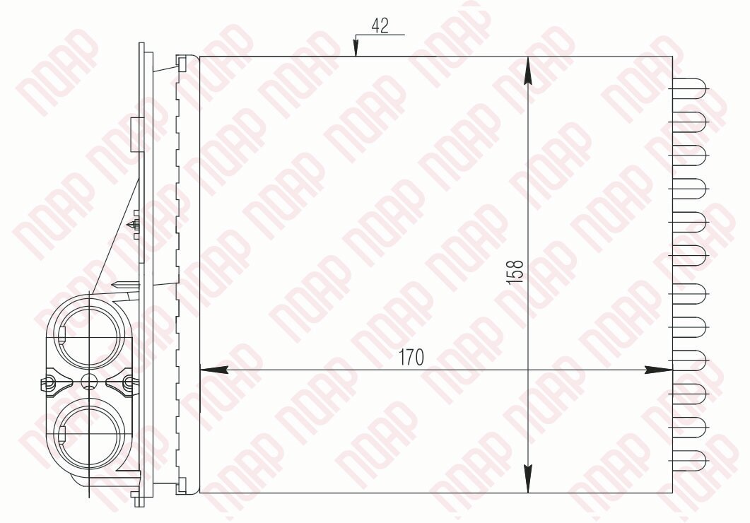 Радиатор отопителя ВАЗ LADA Largus, RENAULT Logan (Авто Радиатор)