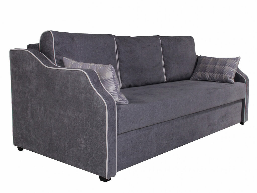 Artum Диван прямой Классик Велюр Серый