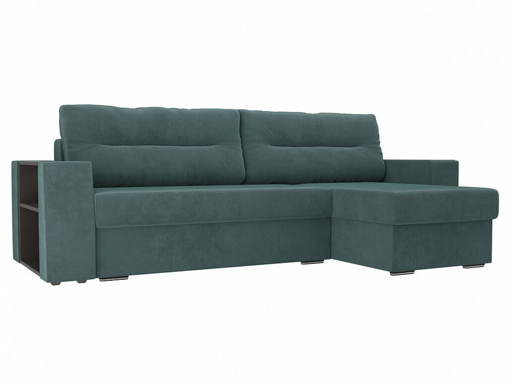 Artum Диван угловой Эридан Велюр Бирюза Правый