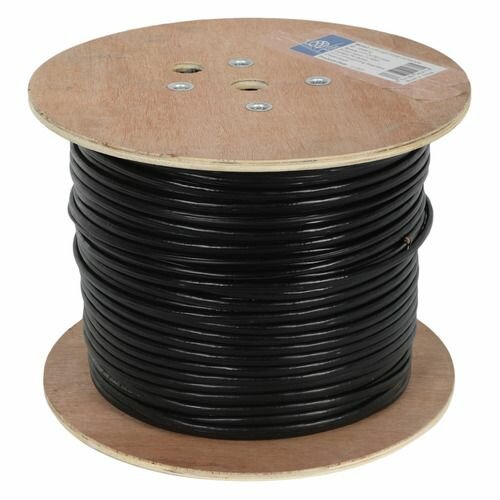 Кабель сетевой NingBo литой (molded), FTP, кат.5E, 305м, 4 пары, 0.5мм, медь, одножильный, серый