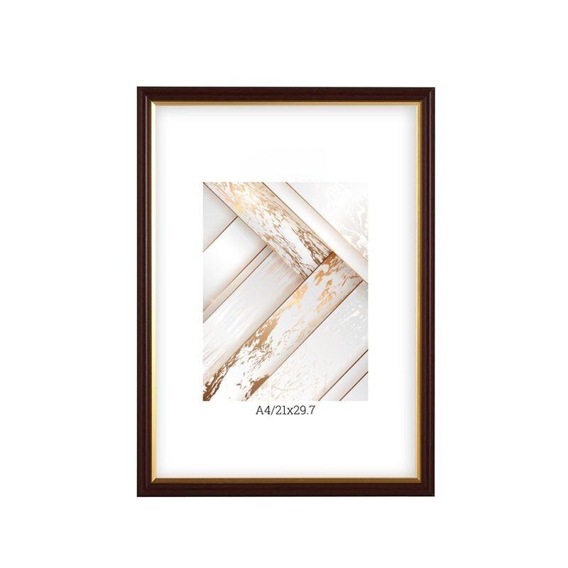 Фоторамка, рамка для фотографии, рисунка, документа, постера 21х30, 21х29,7 (а4), классика, с ножкой-подставкой, венге GF 6250