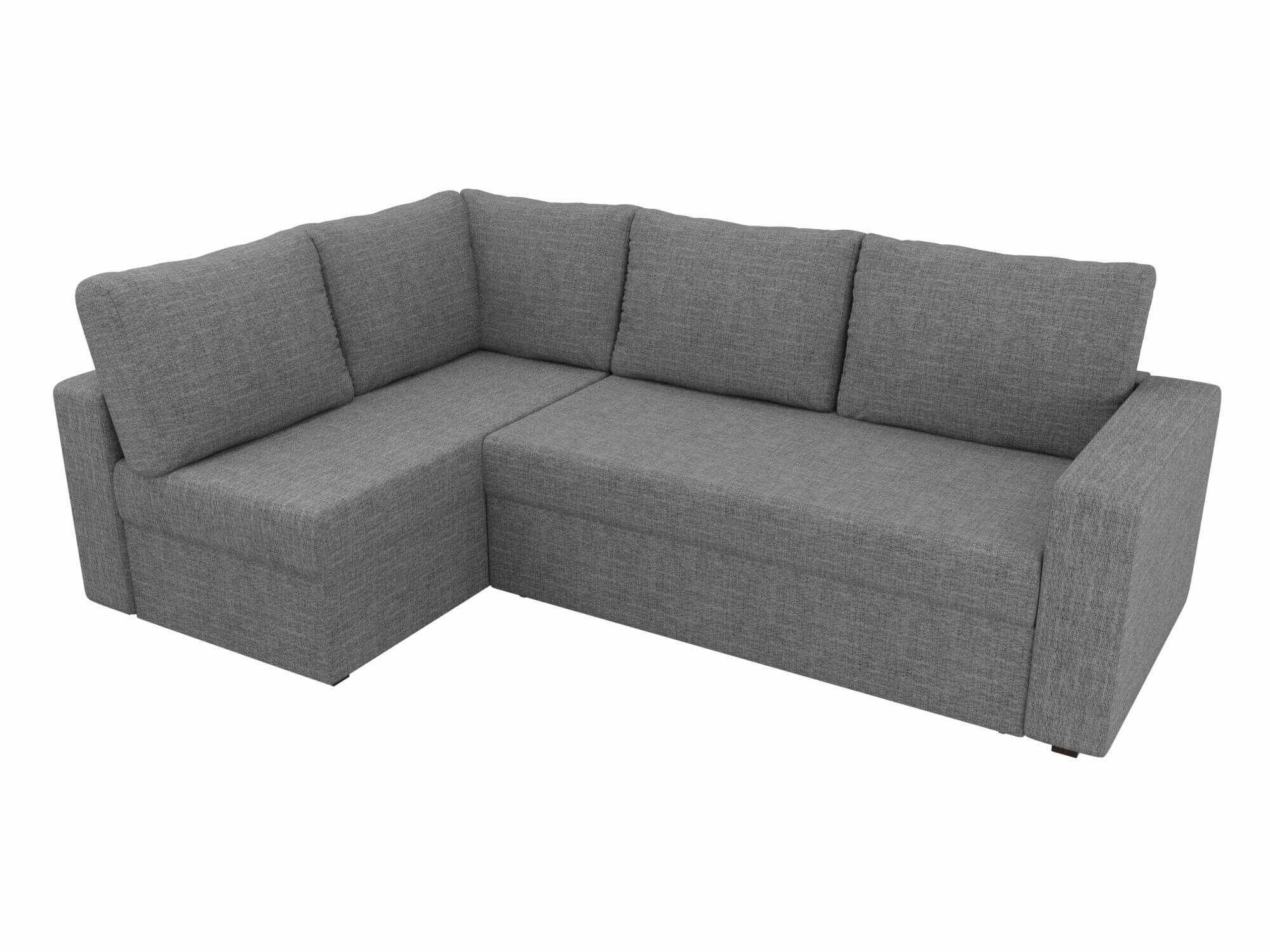 Artum Угловой диван Оливер рогожка серый левый