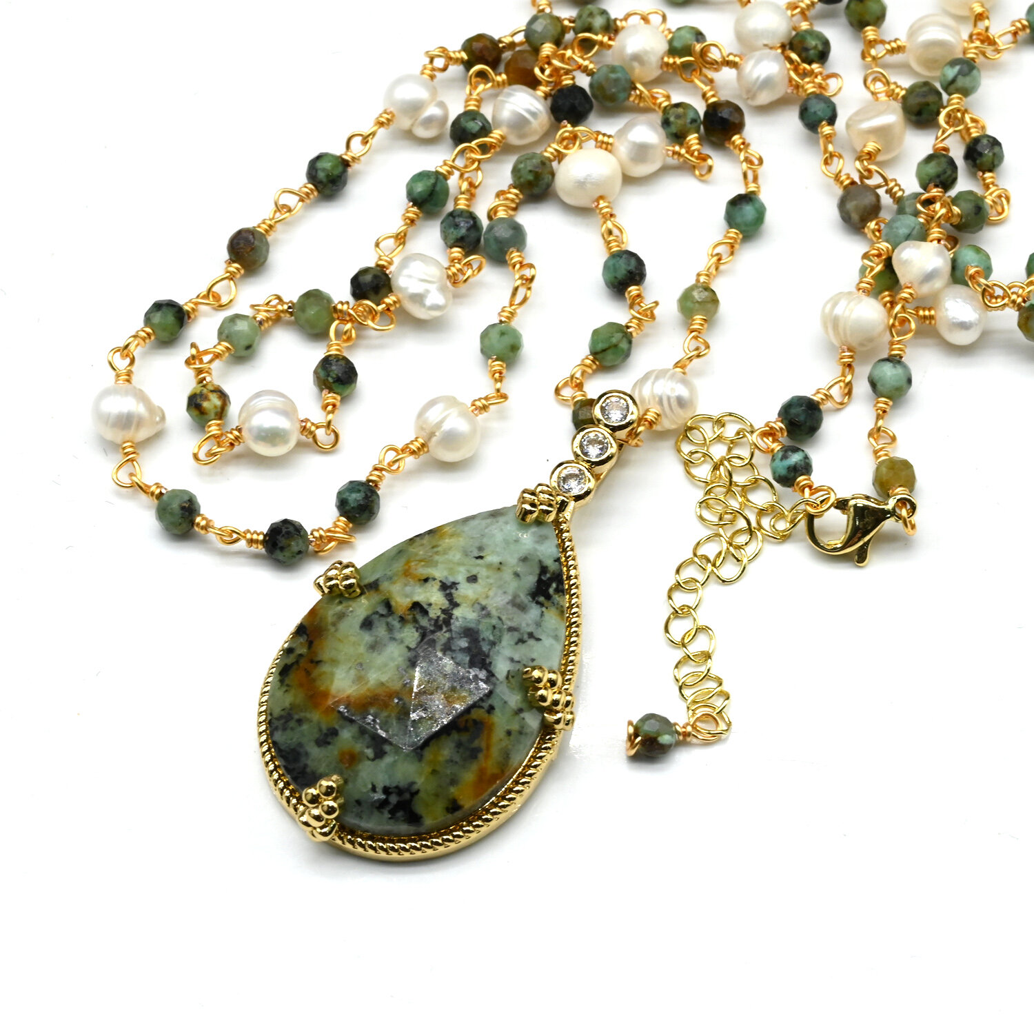 Бусы, хризоколла