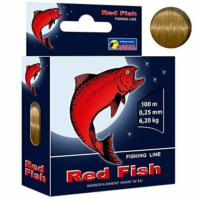 Монофильная леска для рыбалки Red Fish 0,25mm 100m ( 1 штука )