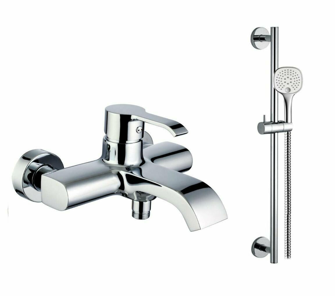 Комплект: Смеситель для ванны-душа CAIMAN XTREME + Душевой гарнитур 90 см.