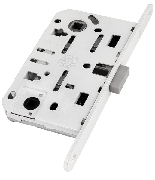 Замок межкомнатный магнитный бесшумный AGB MEDIANA POLARIS WC (белый) B06102.50. FM, без ответной планки, техническая упаковка