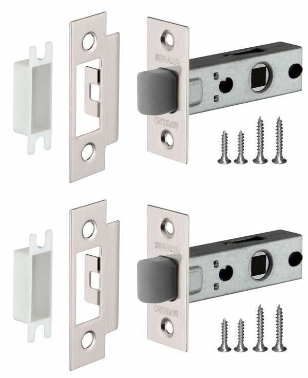 Защелка врезная Fuaro Plastic P12-45-25 SN (комплект 2 штуки)