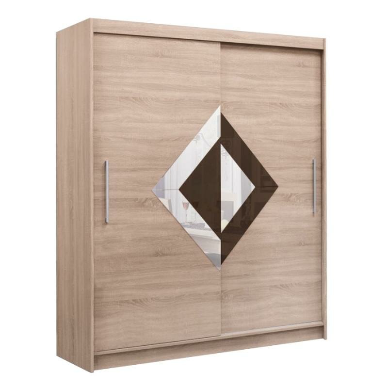 Шкаф-купе Амадеус-22 для одежды с зеркалом двухдверный 140*220*40