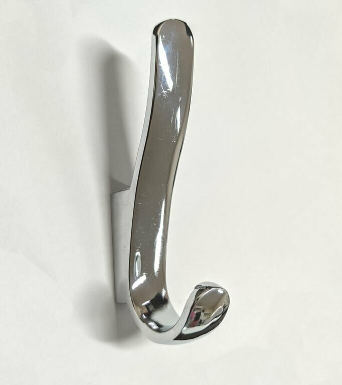 Крючок для одежды 1342 двухрожковый скрытый монтаж (хром) 2шт