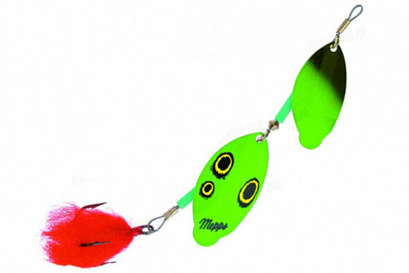 Блесна вращающаяся Mepps TANDEM PIKE, Black/Green/Gold (блистер)