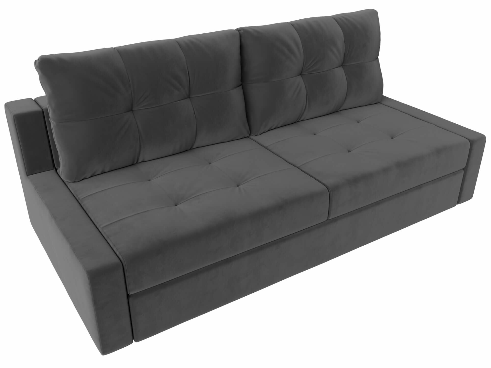 Artum Прямой диван Мартин велюр серый