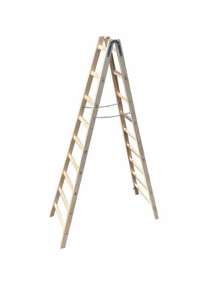 Деревянная Двухсторонняя Стремянка-Ходуля Sevenberg Drd-9, Длина В Сложенном Виде 2.86 М, Нагрузка 150 Кг.