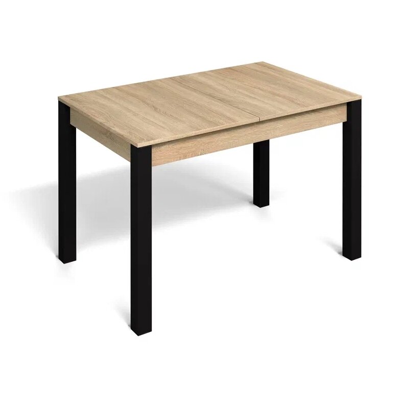 Стол кухонный Betel МИЛАН-3 раздвижной Н. П ДУБ сонома, черный