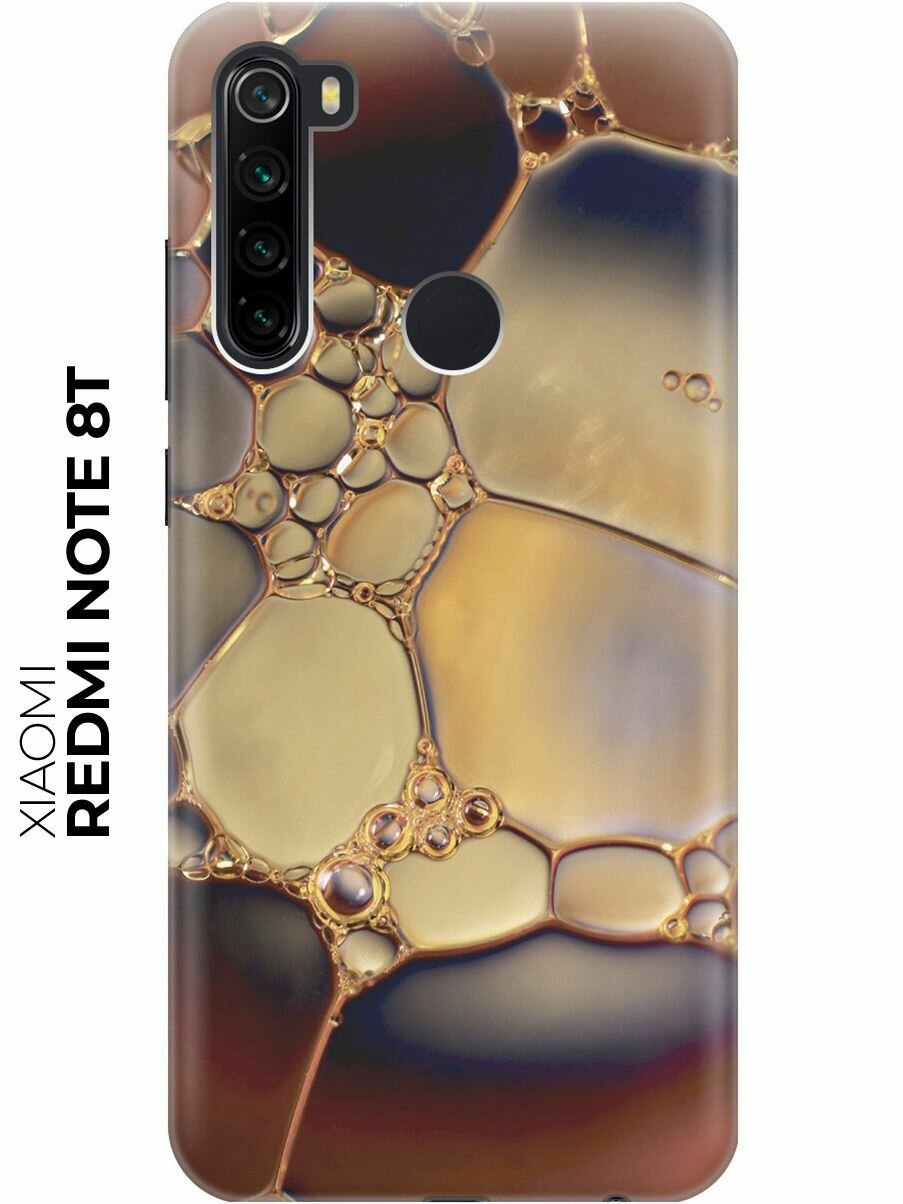 Силиконовый чехол Бронзовые капли на Xiaomi Redmi Note 8T / Сяоми Редми Ноут 8Т