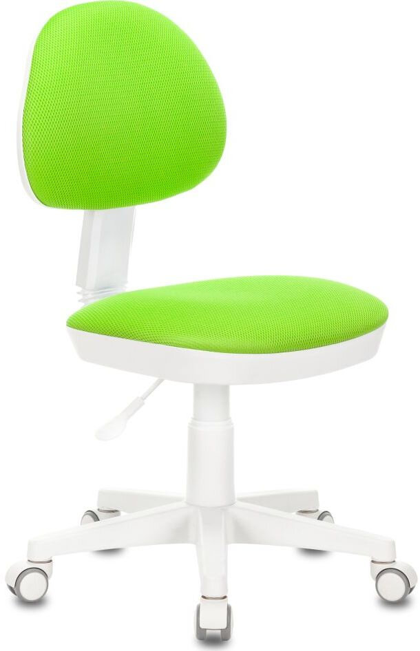 Кресло детское Бюрократ KD-3, обивка: ткань, цвет: салатовый (KD-3/WH/TW-18)