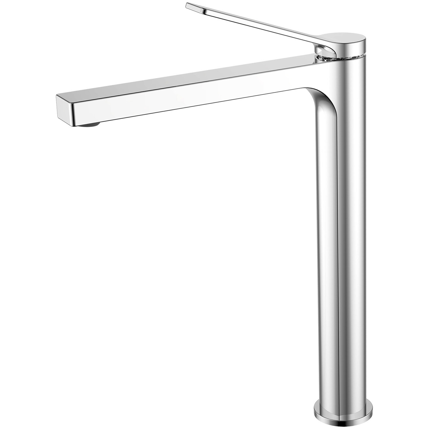 Смеситель для раковины-чаши Azario VISE высокий, керамический картридж, хром, AZ-VQQ168R30C