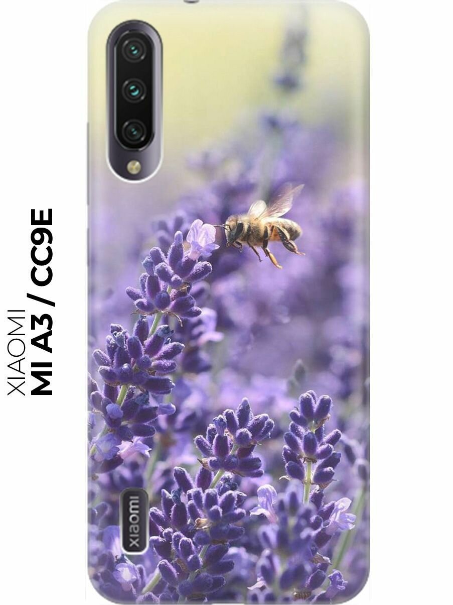 Накладка Transparent для Xiaomi Mi A3 / CC9e с принтом "Пчела и цветок"