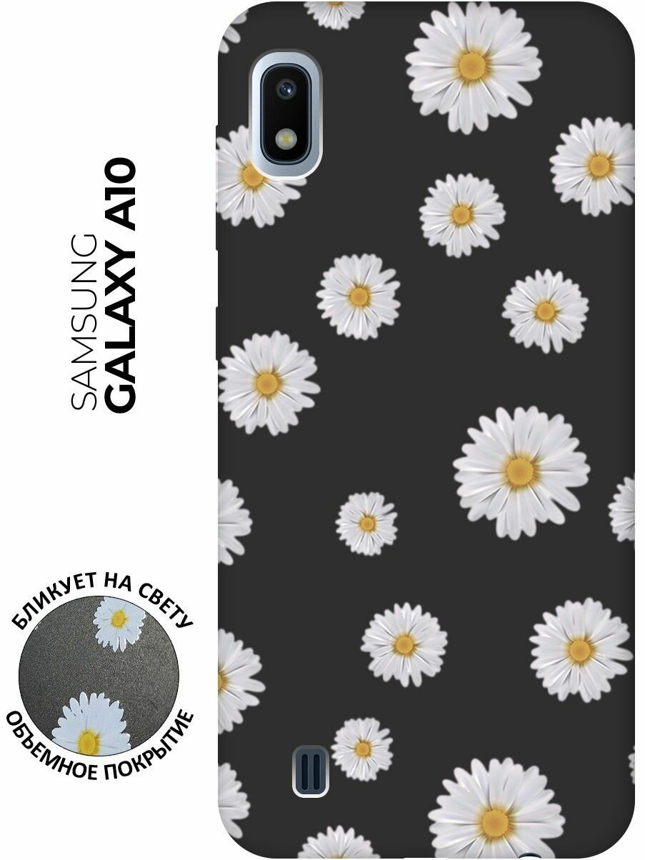 Матовый чехол Camomiles для Samsung Galaxy A10 / Самсунг А10 с 3D эффектом черный